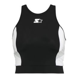 Damen Sport-BH "Starter Black Label Damen Ladies Starter Sports Cropped Top", STARTER Black Label, Gr. Lschwarz, wei&szlig;, 80% Polyamid, 20% Elasthan, BHs
