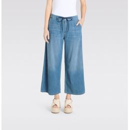 Weite Jeans MAC, Damen, Gr. 42, N-Gr, blau, Denim/Jeans, Obermaterial: 98% Baumwolle, 2% Elasthan, unifarben, weit kn&ouml;chelfrei, Jeans, im Four-Pocket Style