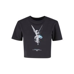 T-Shirt PEQUS "PEQUS PEQUS Fallen Angel Top", Damen, Gr. XL, schwarz, 94% Baumwolle, 6% Elasthan, bedruckt, normal, Rundhals, Shirts T-Shirt
