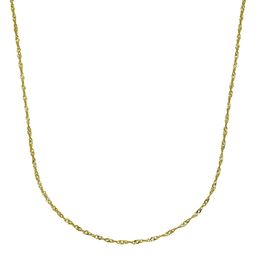 Collierkettchen Vivance "585 Gold Singapurkette 45cm", gelb, Halsketten, Damen, 45cm, Gold, L: 45 B: 1mm, gl&auml;nzend, Goldkette Ketten ohne Anh&auml;nger, B:1mm