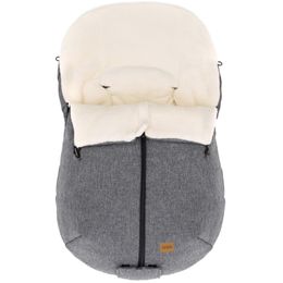 Fu&szlig;sack fillikid "Sella, Winterfu&szlig;sack", Kinder, grau (hellgrau melange), Polyester, Fu&szlig;s&auml;cke Fu&szlig;sack, f&uuml;r Babyschalen