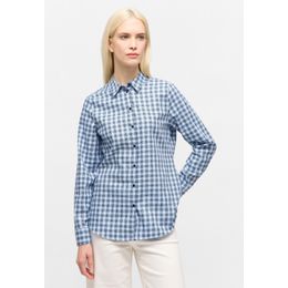 Eterna Damen Hemdbluse "REGULAR FIT"blau, Gr. 42, 70% Baumwolle, 30% Lyocell, Blusen, EASY IRON (b&uuml;gelleicht)