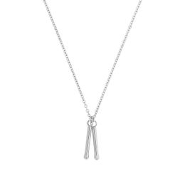 Kette mit Anh&auml;nger Amor "Scorpions by Amor, Schlagzeugst&ouml;cke/Drumssticks Design", silberfarben, Halsketten, Damen, Silber 925 (Sterlingsilber), L: 50 B: 2mm, B:2mm