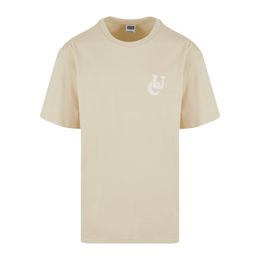 Urban Classics Damen T-Shirt "Urban Classics UC Weavy Logo Heavy Oversized Tee"sand, Gr. XL, bedruckt, 100% Baumwolle, Shirts