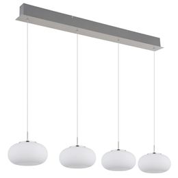 Globo LIGHTING LED-Hängeleuchte "QUINTARA", 1, Ø 20cm H: 150cm, 1 Stk.nickel matt, Leuchten, Pendelleuchte, Esstisch, Essbereich, Wohnzimmer,