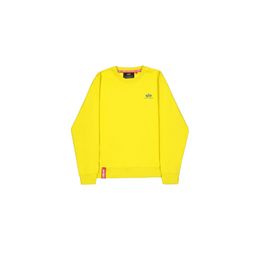 Sweater Alpha Industries "Basic Sweatshirt SL", Herren, Gr. 3XL, cyber, Obermaterial: 80% Baumwolle, 20% Polyester, regular fit, Sweatshirts Sweater