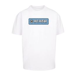 MisterTee Damen T-Shirt "MisterTee Herren WU Wear Earth Logo Oversize Tee"wei&szlig;, Gr. L, bedruckt, 100% Baumwolle, Shirts