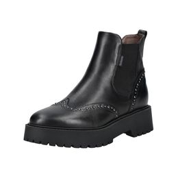 Stiefelette Nero Giardini "Nero Giardini Stiefelette Leder/Textil", Damen, Gr. 40, schwarz, Leder, Textil, Schuhe Stiefelette