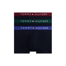 Herren Trunk "3P TRUNK WB", Tommy Hilfiger Underwear, Gr. Sorn grn, dp rge, wdg blu, Jersey, Obermaterial: 95% Baumwolle, 5% Elasthan, Unterhosen,