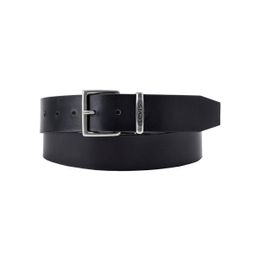Levi's Lederg&uuml;rtel LEVI'S "FLAT KEEPER BELT", Damen, Gr. 80, schwarz (regular schwarz), Leder, unifarben, G&uuml;rtel Lederg&uuml;rtel, mit Metallschnalle