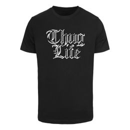 T-Shirt MisterTee "MisterTee Thug Life Wording Tee", Damen, Gr. XS, schwarz, 100% Baumwolle, bedruckt, normal, Rundhals, Shirts T-Shirt
