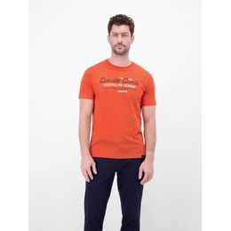 T-Shirt Lerros "Lerros T-Shirt in Jersey-Qualit&auml;t mit Print", Damen, Gr. L, vivid rot, 100% Baumwolle, Rundhals, Shirts T-Shirt
