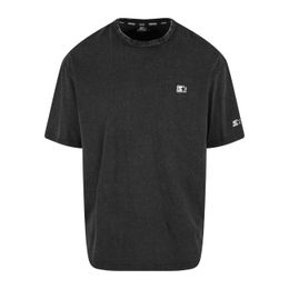 Damen T-Shirt "Starter Black Label Starter Essential Oversize Acid Tee"schwarz acid washed, Gr. M, STARTER Black Label, bedruckt, 100% Baumwolle,
