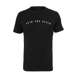 T-Shirt MisterTee "MisterTee Spin the Block Tee", Damen, Gr. XS, schwarz, 100% Baumwolle, unifarben, normal, Rundhals, Shirts T-Shirt