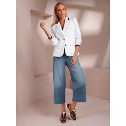 Jackenblazer Heine "Jersey-Blazer", Herren, Gr. 38, ecru, 70% Viskose, 25% Polyamid, 5% Elasthan, &Auml;rmel:28% Polyester, 50% Viskose, 22% Polyamid, Blazer
