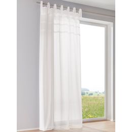 Gardine HEINE HOME Gr. 3, wei&szlig;, B:130cm H:225cm, Polyester, Gardinen, Gardine
