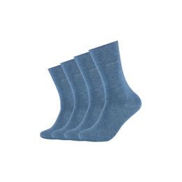 Socken Camano "ca-soft", Damen, Gr. 35-38, blau (denim, melange), Baumwollmischung, meliert, normal, Socken Socken, mit verstärktem Fersen- und Zehenbereich