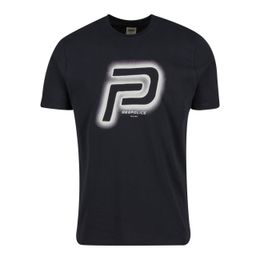 T-Shirt 883POLICE "883 Police KURNLE T-SHIRTS", Damen, Gr. L, navy, 100% Baumwolle, bedruckt, normal, Rundhals, Shirts T-Shirt