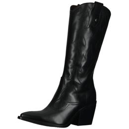 Bikerboots Nero Giardini "Nero Giardini Stiefel Glattleder", Damen, Gr. 39, schwarz, Glattleder, Schuhe Bikerboots