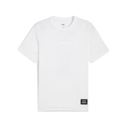 T-Shirt Puma "Puma x ASTON MARTIN ARAMCO F1 TEAM Graphic T-Shirt Herren", Damen, Gr. M, wei&szlig;, Obermaterial: 100% Baumwolle; Rippe: 29% Polyester, 71% Baumwolle, bedruckt, relaxed fit, Rundhals, Shirts T-Shirt