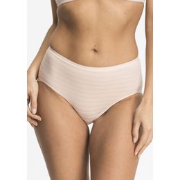 Midislip Speidel "Cotton&More", Damen, Gr. 46, 2, gelb (honey), Single Jersey, Obermaterial: 56% Baumwolle, 34% Polyamid, 10% Elasthan, gestreift, unifarben, k&ouml;rpernah, Unterhosen Slip, basic, hochwertig, modern, weich, bequem, elastisch, Baumwollmix