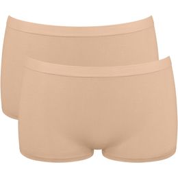 Panty Sloggi "GO Sense", Damen, Gr. M, braun (peanut butter), Single Jersey, Obermaterial: 89% Modal, 11% Elasthan, Unterhosen Panty, Santoni Rundstrick