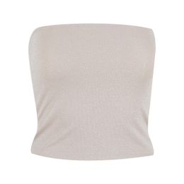 Urban Classics Damen B&uuml;gelloser BH "Urban Classics Ladies Glitter Bandeau", Gr. XLsandwei&szlig;, 100% Kunststoff, BHs