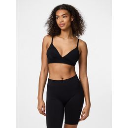 Triangel-BH Pieces "PCNAMEE TRIANGLE BRA NOOS", Damen, Gr. S (36), N-Gr, schwarz, Jersey, Obermaterial: 75% Polyamid, 25% Elasthan, unifarben, BHs Triangel-BH