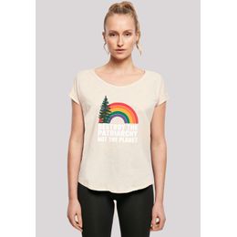 T-Shirt F4NT4STIC "Internationaler Frauentag Feminismus und Umwelt", Damen, Gr. L, sandweiß, Obermaterial: 100% Baumwolle, regular fit, Rundhals, ohne Bündchen, Shirts T-Shirt, Premium Qualität