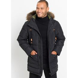 bonprix Gef&uuml;tteter Funktionsparka, schwarz, Gr.50, Cooler Parka mit Taschen