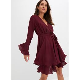 bonprix Tunika-Kleid mit V-Ausschnitt, rot, Gr.46, Stylisches Kleid mit toller Passform