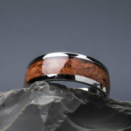 Holzkern Binary Ring Kork und Silber