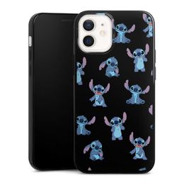 DeinDesign iPhone 12 mini Handy Slim Case extra d&uuml;nn Silikon Handyh&uuml;lle schwarz H&uuml;lle Lilo & Stitch Disney Official Licensed Product Silikon Slim Case