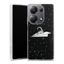 DeinDesign Xiaomi Redmi Note 13 Pro 4G Handy Silikon Hülle Case transparent Handyhülle Paper Astronaut Comic Silikon Case