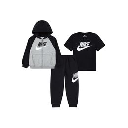 Nike Sportswear Set 'HBR' Gr&ouml;&szlig;e 56/62 hellgrau / graumeliert / schwarz / wei&szlig;