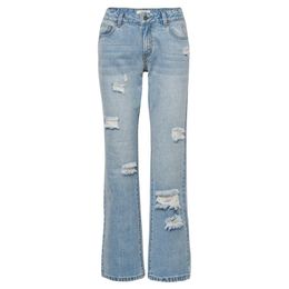 KOROSHI Jeans Damen Gr&ouml;&szlig;e 29 hellblau / wei&szlig;