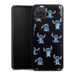 DeinDesign Galaxy A12 Handy Silikon H&uuml;lle Case schwarz Handyh&uuml;lle Lilo & Stitch Disney Official Licensed Product