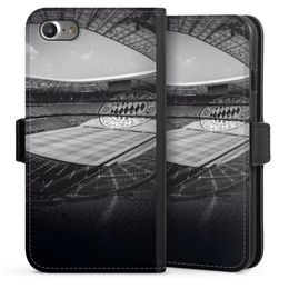 DeinDesign iPhone SE (2020) Handy Klapph&uuml;lle Handyh&uuml;lle aus Kunst Leder schwarz Flip Case Stadium Fcb Fc Bayern M&uuml;nchen Sideflip mit Lasche