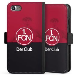 DeinDesign iPhone SE (2022) Handy Klapph&uuml;lle Handyh&uuml;lle aus Kunst Leder schwarz Flip Case Official Licensed Product Der Club 1. Fc N&uuml;rnberg Sideflip mit Lasche