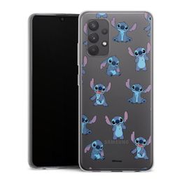 DeinDesign Galaxy A32 4G Handy Silikon H&uuml;lle Case transparent Handyh&uuml;lle Lilo & Stitch Disney Official Licensed Product Silikon Case