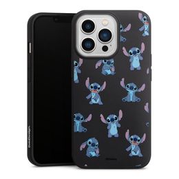 DeinDesign iPhone 13 Pro Handy Premium Silikon H&uuml;lle Handyh&uuml;lle schwarz Case Lilo & Stitch Disney Official Licensed Product Silikon Premium Case