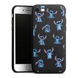 DeinDesign iPhone SE (2022) Handy Premium Silikon H&uuml;lle Handyh&uuml;lle schwarz Case Disney Lilo & Stitch Official Licensed Product Silikon Premium Case