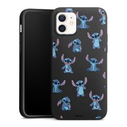 DeinDesign iPhone 12 Handy Premium Silikon H&uuml;lle Handyh&uuml;lle schwarz Case Lilo & Stitch Disney Official Licensed Product Silikon Premium Case