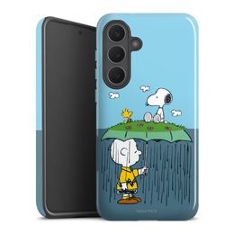DeinDesign Galaxy S25 FE Handy Panzer Handyh&uuml;lle robuste Outdoor H&uuml;lle Schutzh&uuml;lle gl&auml;nzend Peanuts Children Snoopy Tough Case