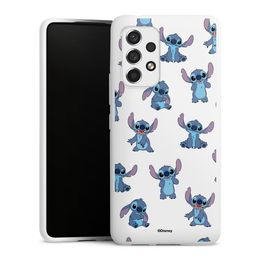 DeinDesign Galaxy A53 5G Handy Silikon H&uuml;lle Case wei&szlig; Handyh&uuml;lle Official Licensed Product Lilo & Stitch Disney Silikon Case