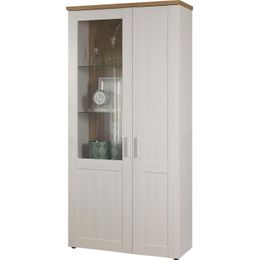 Vitrine Home Affaire "Nybro", weiß (andersen pine weiß), B:95cm H:194cm T:38cm, Schränke, Vitrine