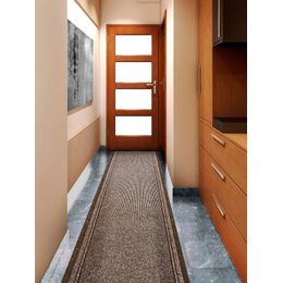 L&auml;ufer "Schmutzfangl&auml;ufer MALAGA, Made in Belgium", braun, B:66cm H:6mm L:1.250cm, Polypropylen (PP), PRIMAFLOR-IDEEN IN TEXTIL, Teppiche, Schmutzfangl&auml;ufer, Schmutzfangmatte, meliert, gesteift, strapazierf&auml;hig, rutschhemmend