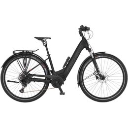 FISCHER BIKE E-Bike FISCHER FAHRRAD "VIATOR N100 43 711" Gr. 43, schwarz, Elektrofahrräder, Damen, 43cm, 28 Zoll (71,12cm)