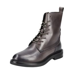 Schn&uuml;rstiefelette Geox "Geox Stiefelette Glattleder", Damen, Gr. 36, grau (taupe), Glattleder, Schuhe Schn&uuml;rstiefelette