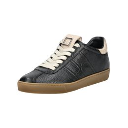 H&ouml;gl Sneaker H&Ouml;GL "H&ouml;gl Sneaker Leder", Damen, Gr. 38, schwarz (schwarz, beige), Leder, Schuhe Sneaker